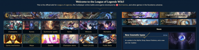 Riot Games 推出新的官方 League of Legends wiki