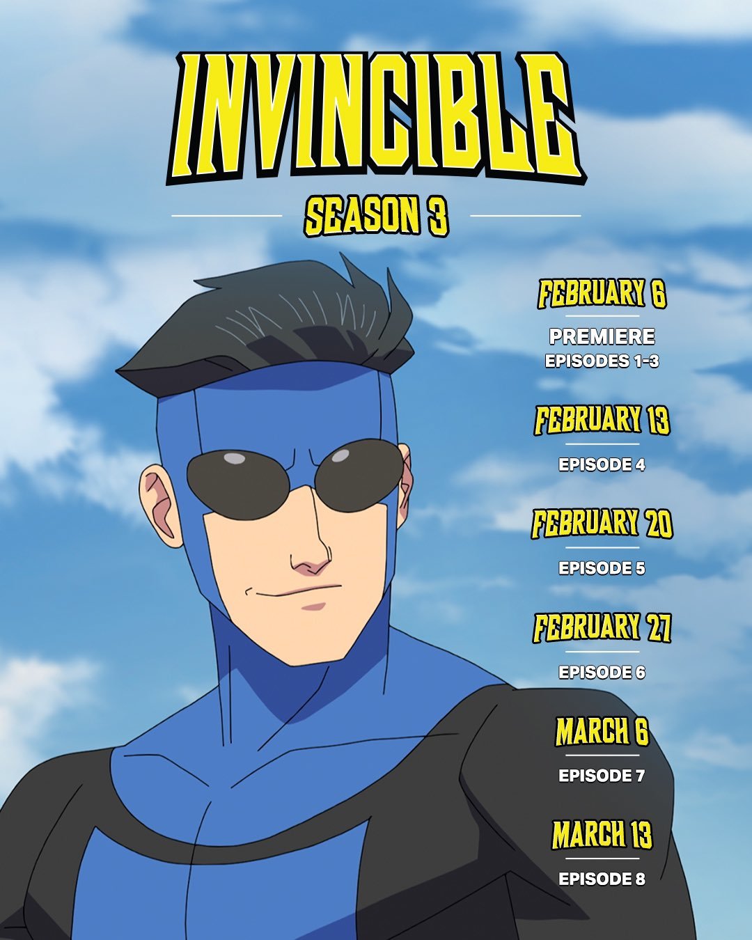 我們有 Invincible ： Season 3 的完整發佈時程表