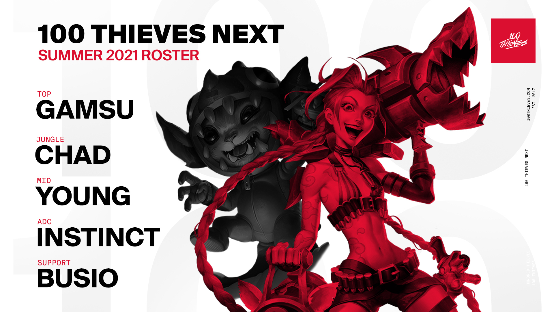 100 Thieves reveals the roster for its third League of Legends team
