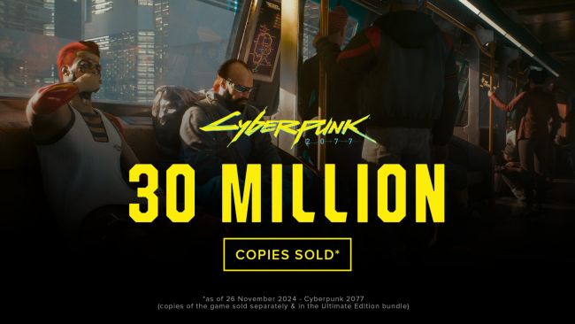 Cyberpunk 2077 銷量突破 3000 萬份